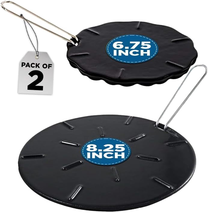 Cast Iron Heat Diffuser for Gas Stove – 2 Sizes Included – 8.25 and 6.75 Inch Heat Diffusers for ...