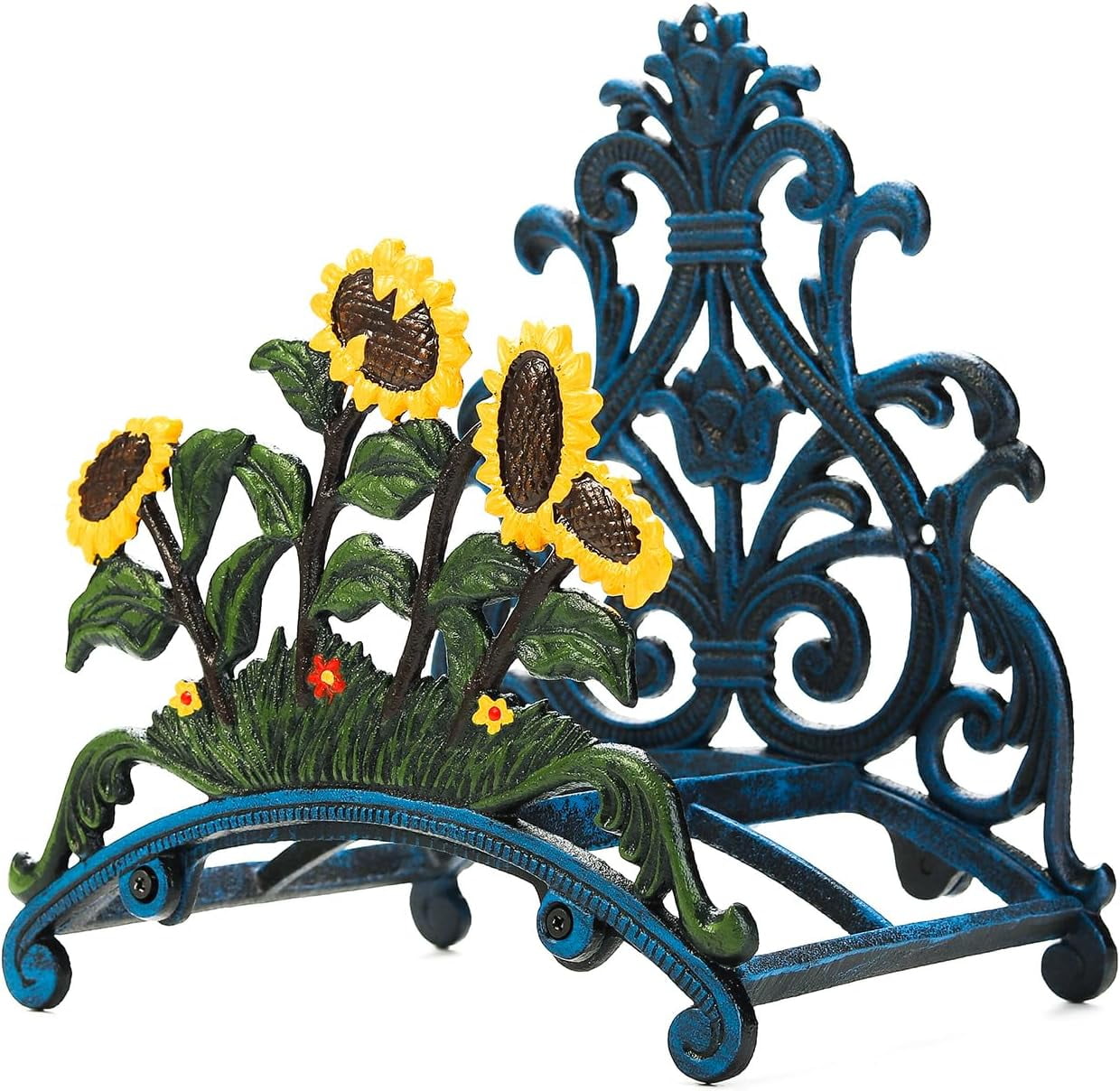 Cast Iron Heavy Duty Garden Hose Holder - Decorative Hand-Painted ...