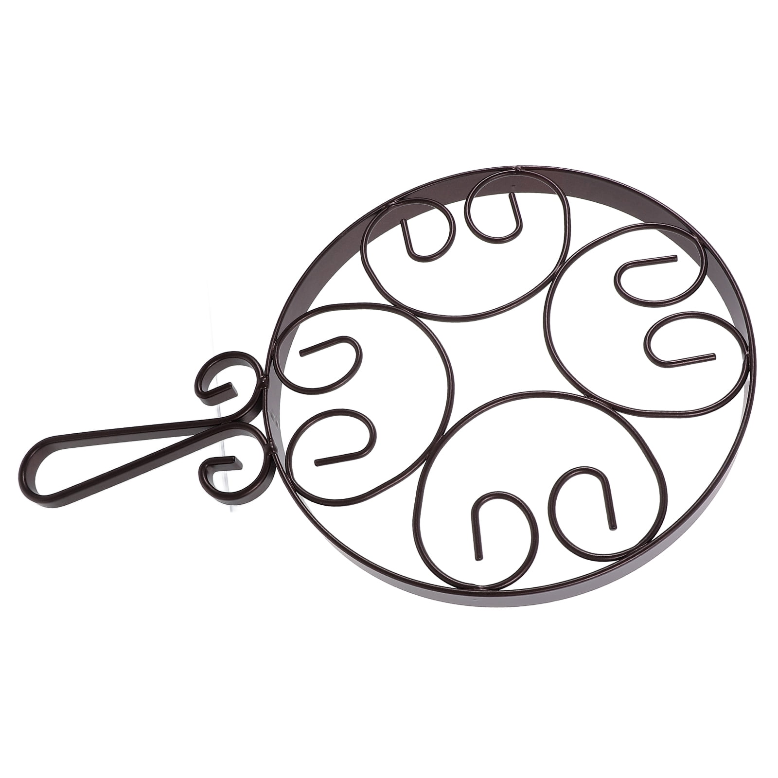 Cast Iron Holder For Cooking Pot With Long Handle Anti-scald Wok Mat ...