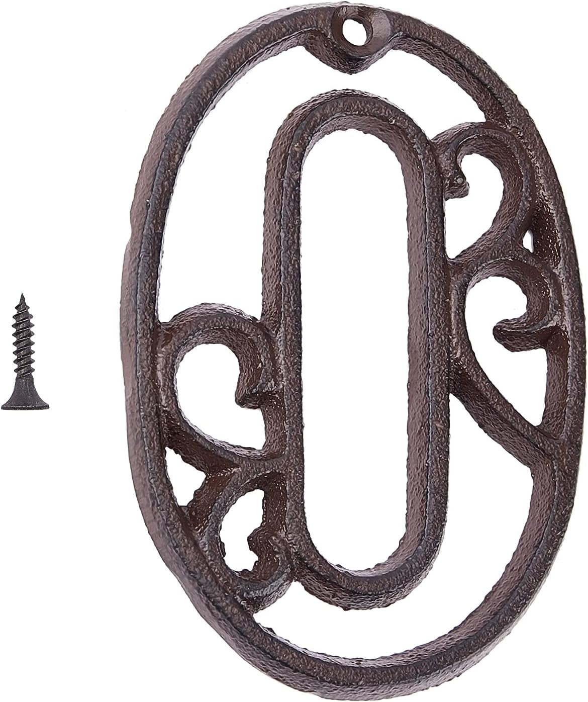 Cast Iron House Numbers 4.4 Inch Decorative Home Address Numbers ...