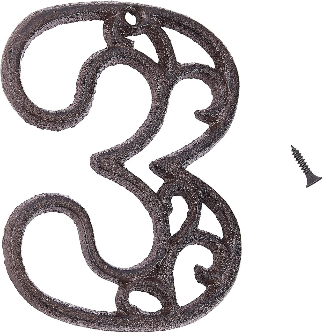 Cast Iron House Numbers 4.4 Inch Decorative Home Address Numbers ...