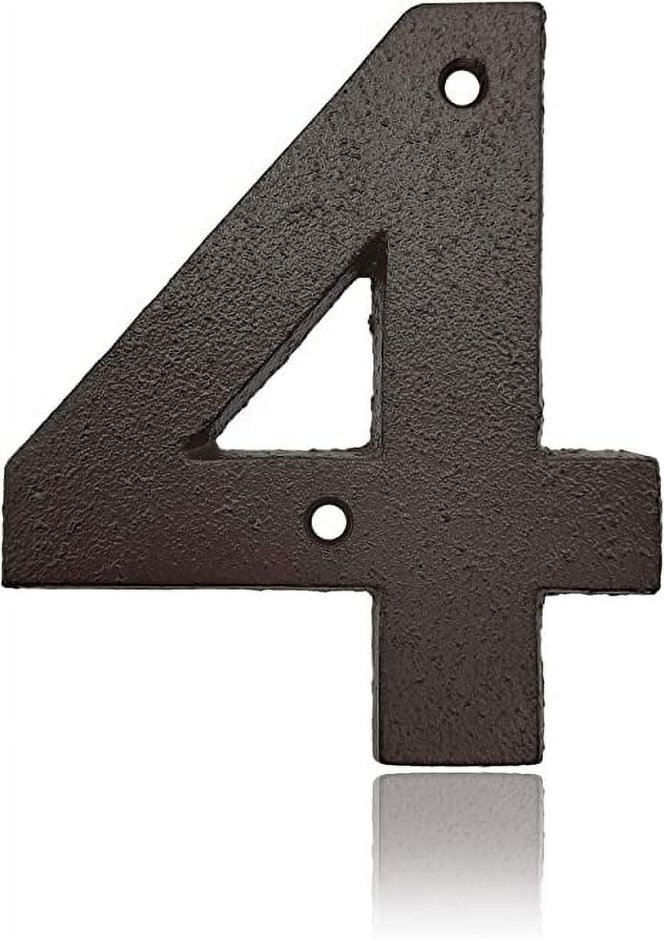 Cast Iron House Numbers-4.9 Inch High Home Address Numbers/Mailbox ...