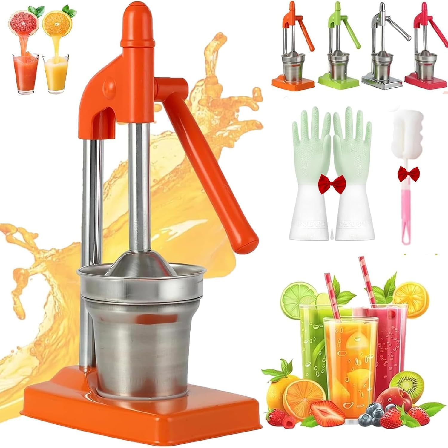 Cast Iron Juicer Hand Press, Stainless Steel Manual Juicer Hand Press ...