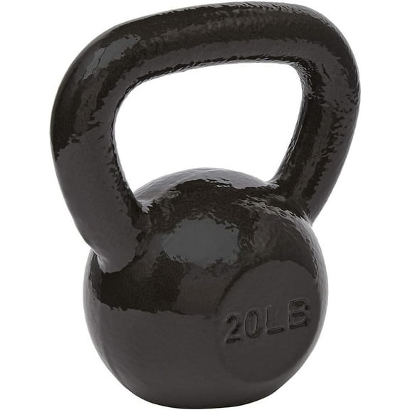 Weider 20lb Cast Iron Kettlebell, Wide Grip Handle for Fitness Workout ...