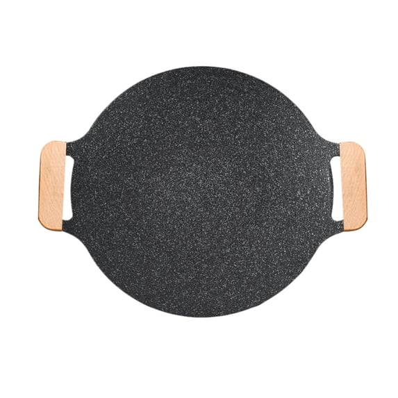 Cast Iron Korean BBQ Grill Pan – Non-Stick Round Griddle for Indoor ...