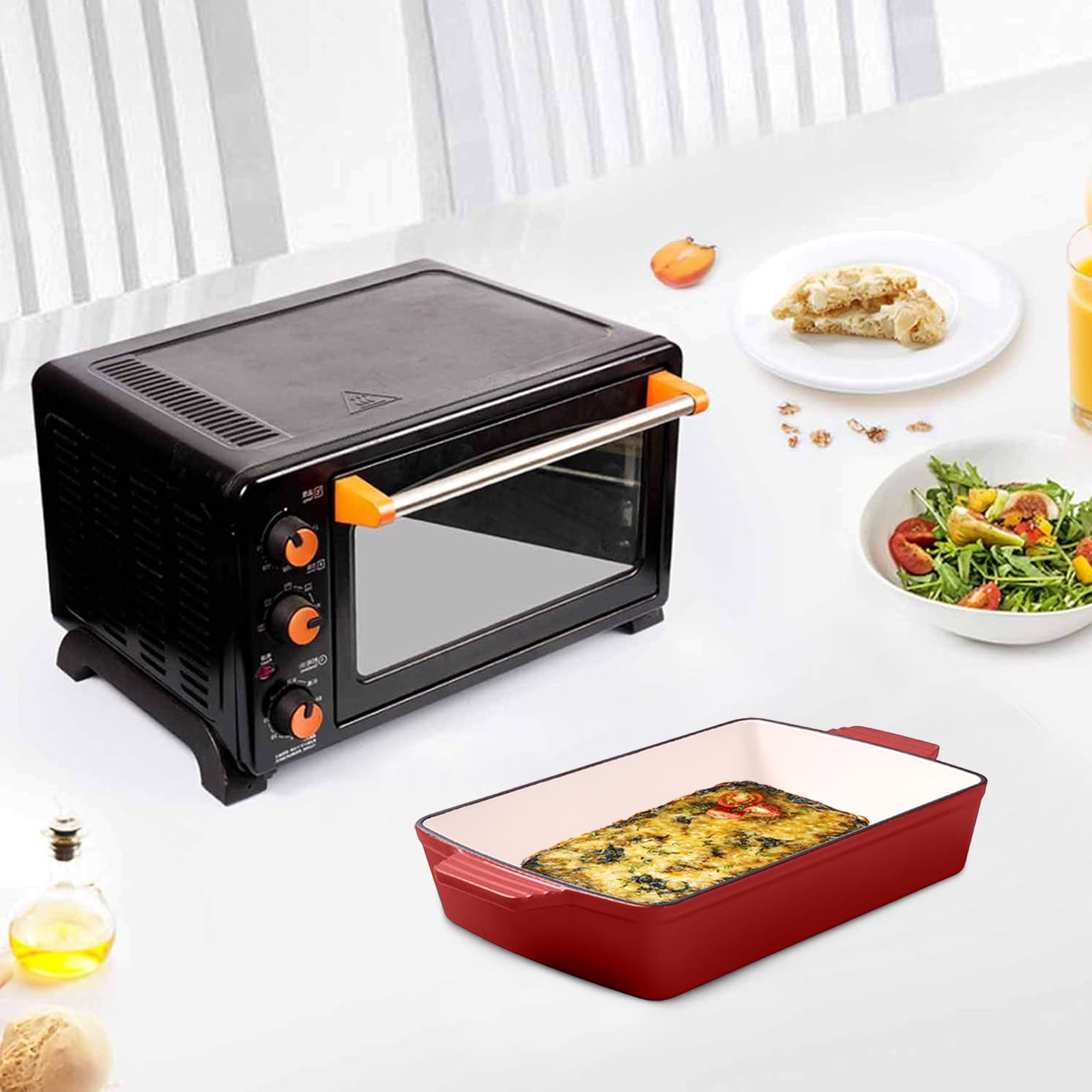 Cast Iron Loaf Pan for Baking - Heavy Duty Bread Baking Pan with Even ...