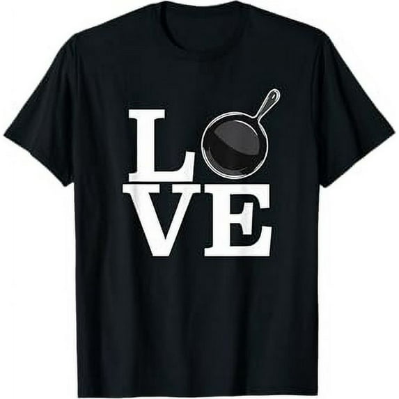 Cast Iron Love Cooking Shirt Frying Pan Chef Skillet Tee T-Shirt ...