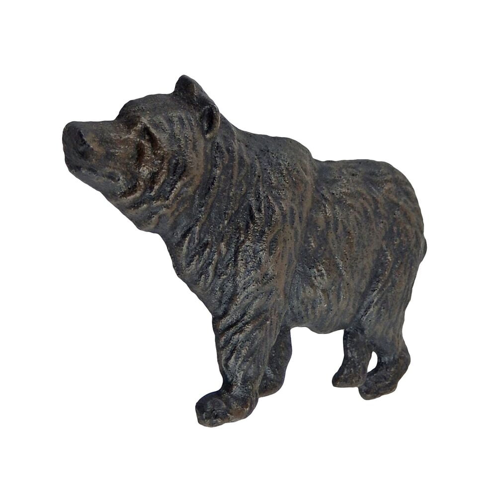 Cast Iron Metal Bear Cabin Lodge Wall Decor Rustic Black Brown Color 7. ...