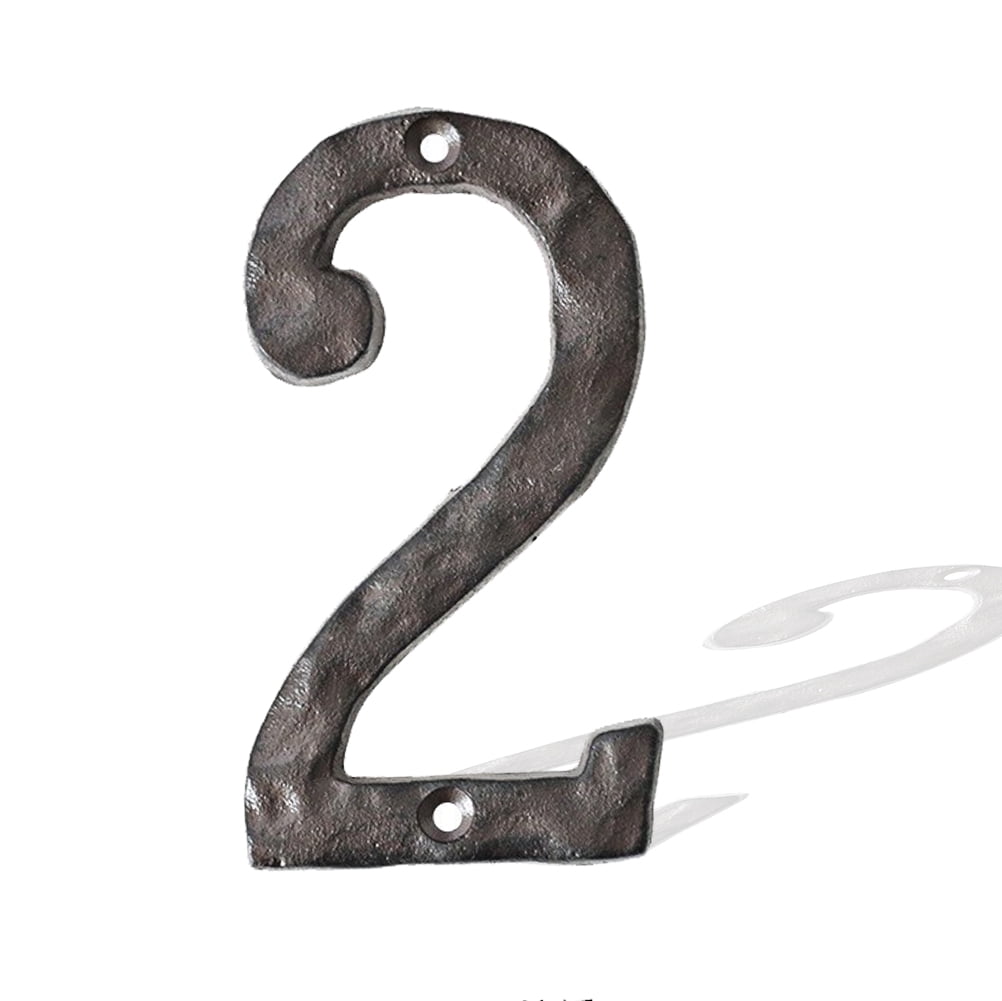 Cast Iron Metal House Numbers Mail Box Number, 5.5Inch Sturdy Heavy ...