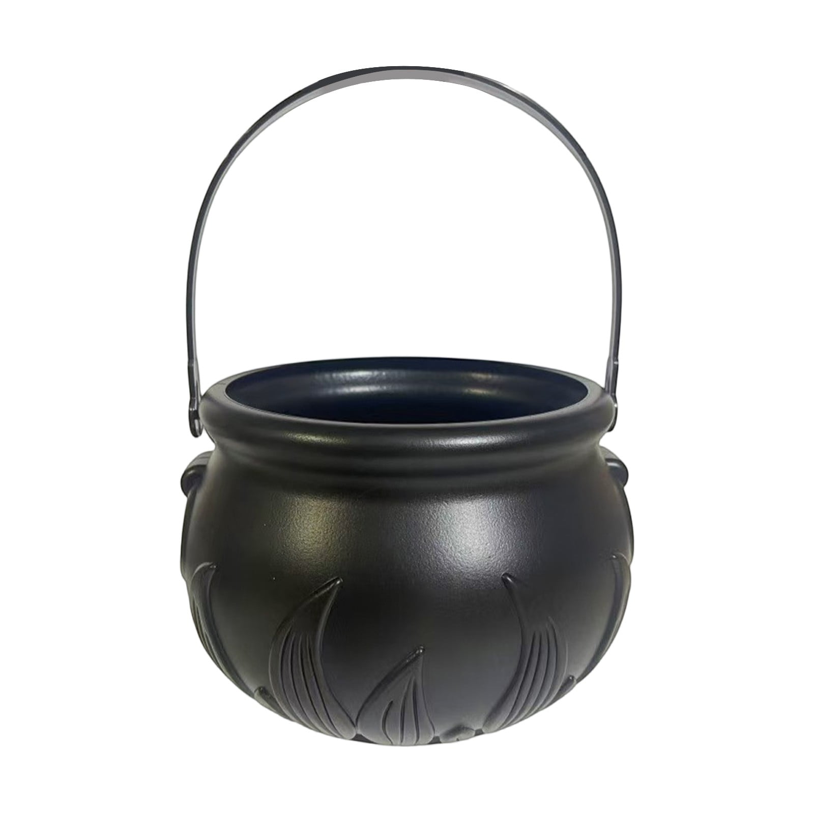 Mini Black Plastic Cauldron Pot with Handle for Halloween Party Favors ...