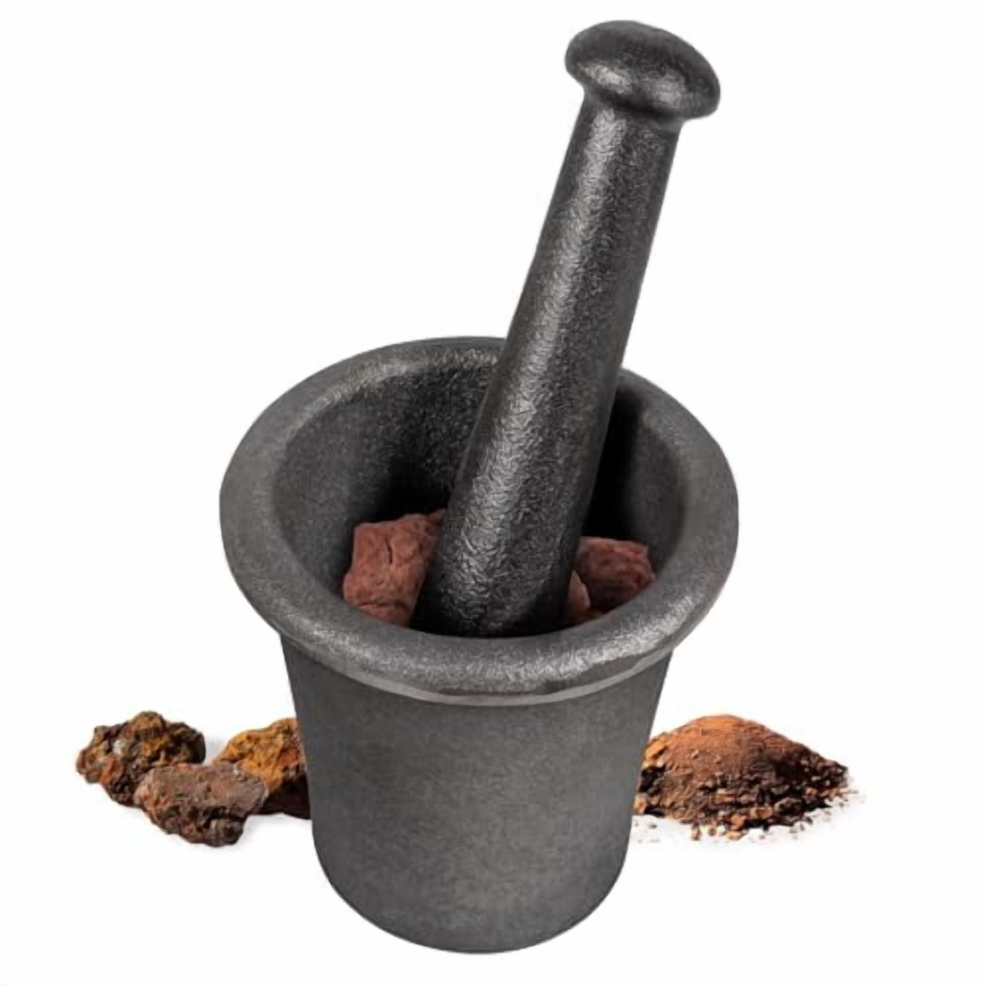 Cast Iron Mortar Pestle Tool Set Rock- Crusher Grinder Large Size 8 ...