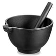 Cast Iron Mortar and Pestle Set 27 ounces 6.6 Inches 1 MP03 Kitchen ...