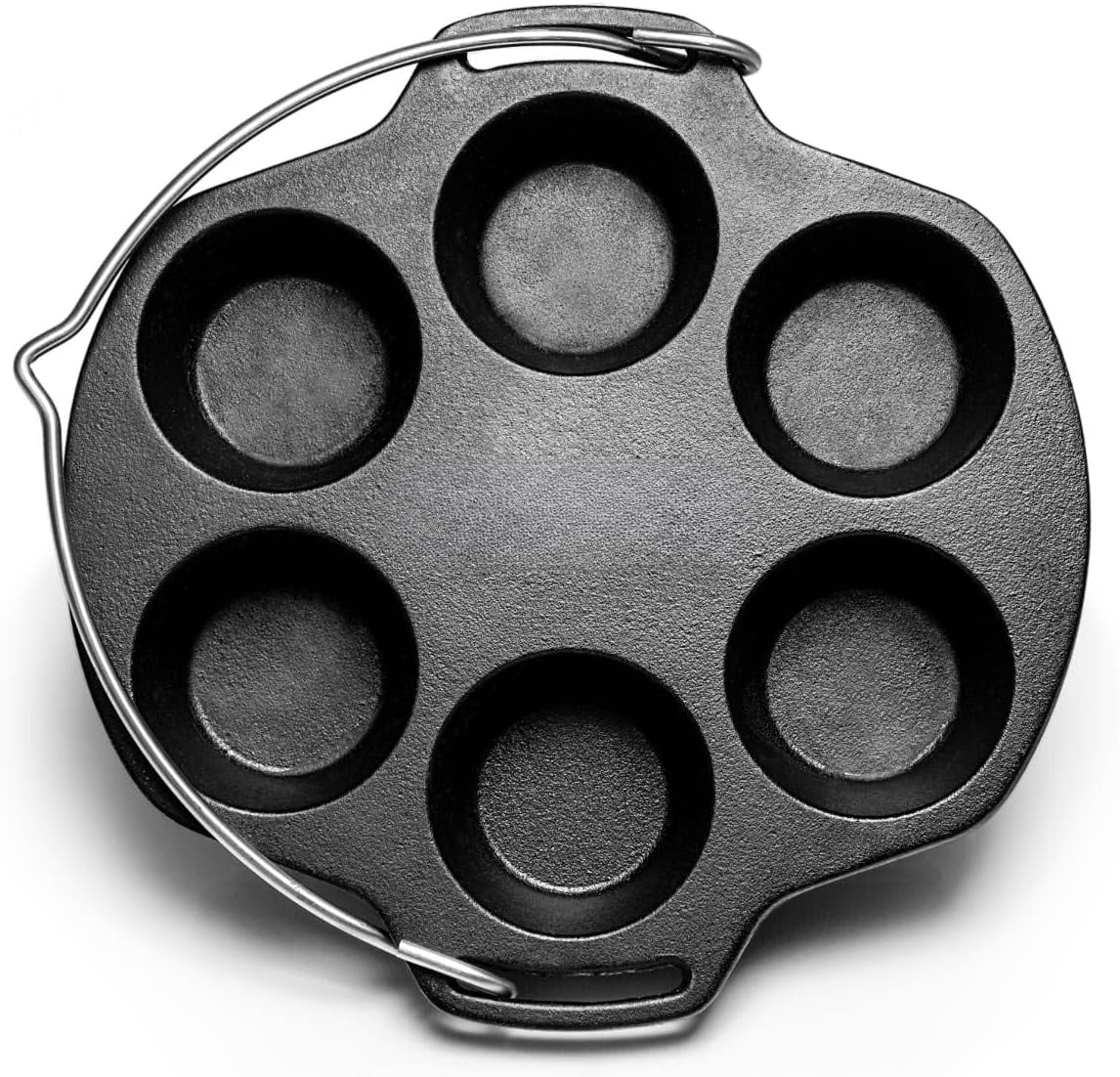 Cast Iron Muffin Pan Pre Seasoned Oven Or Campfire Baking - Walmart.com