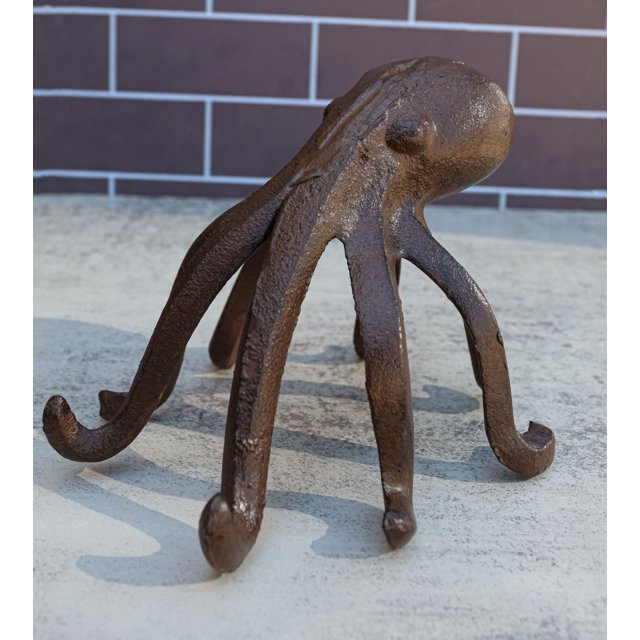 Cast Iron Nautical Giant Sea Octopus Standing Decorative Paperweight ...