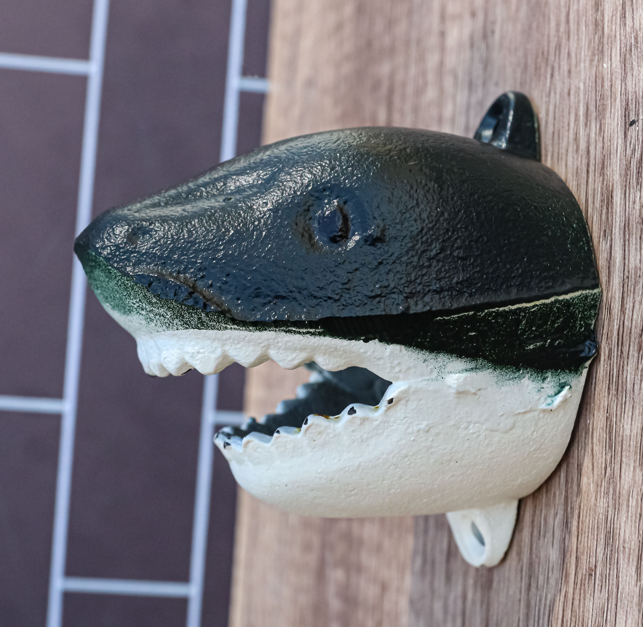 Cast Iron Nautical Marine Great White Shark Meg Fish Wall Decorative ...