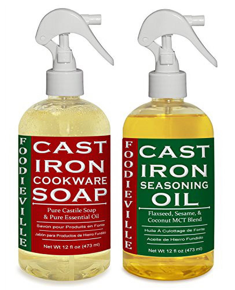 Cast Iron Oil and Soap Cookware Care Kit Oil and Soap Set for DIY Pro ...