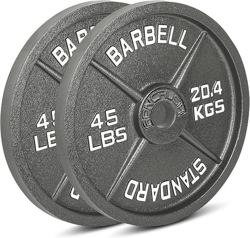Cast Iron Olympic Weight Plates – Free Weights with 2-inch Hole & Anti ...