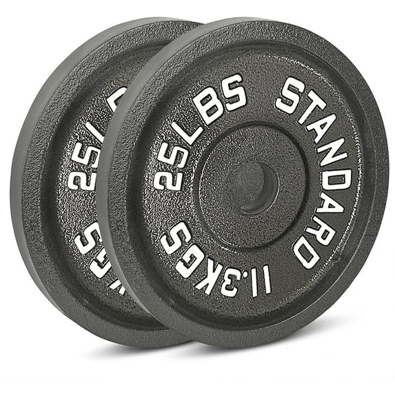Iron Crush Cast Iron Olympic Weight Plates - 2.5LB-45LB, Anti-Rust, 2 ...