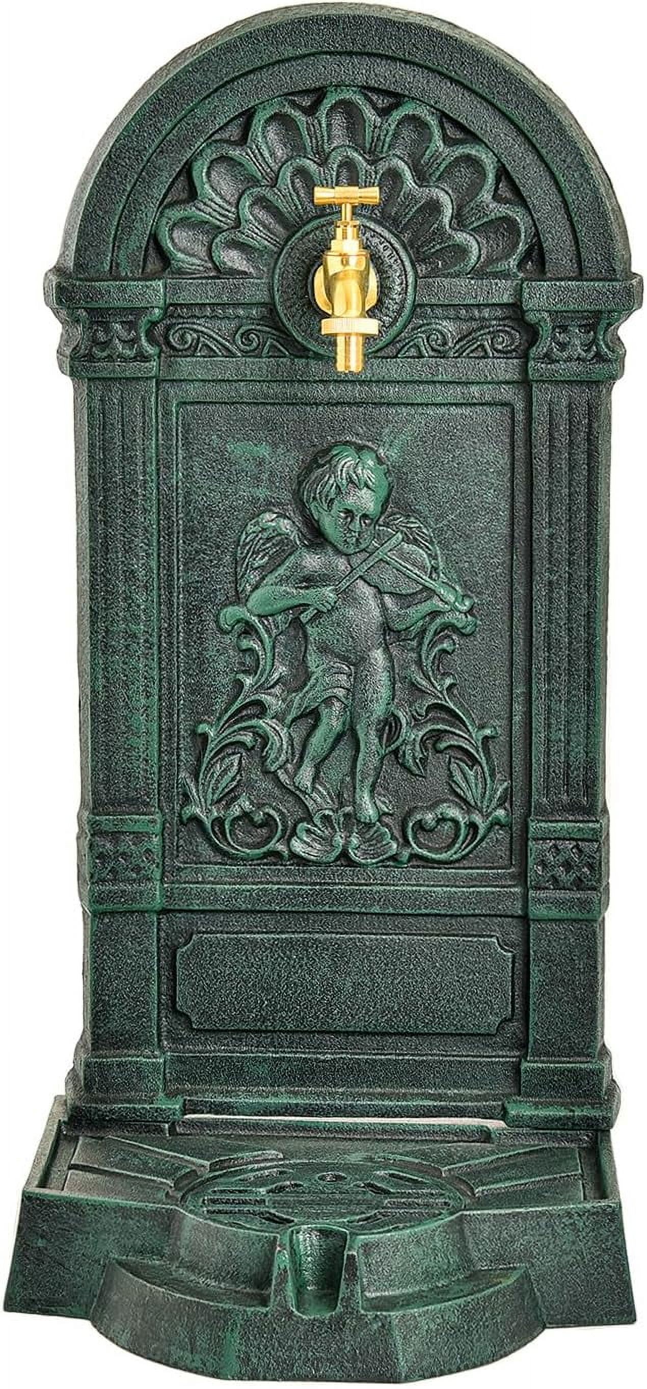 Cast Iron Outdoor Water Column with Faucet, Freestanding Decorative ...