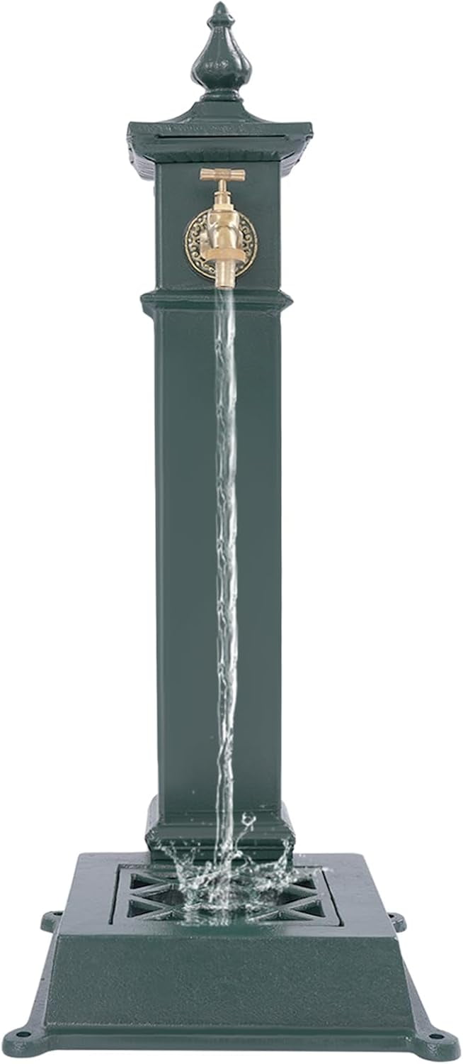 Cast Iron Outdoor Water Column with Faucet, Retro Water Column Garden ...