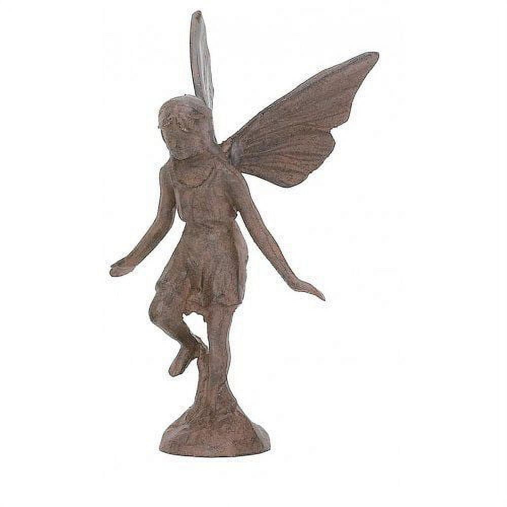 Cast Iron Playful Fairy Garden Statue Angel Pixie Fairy - Walmart.com