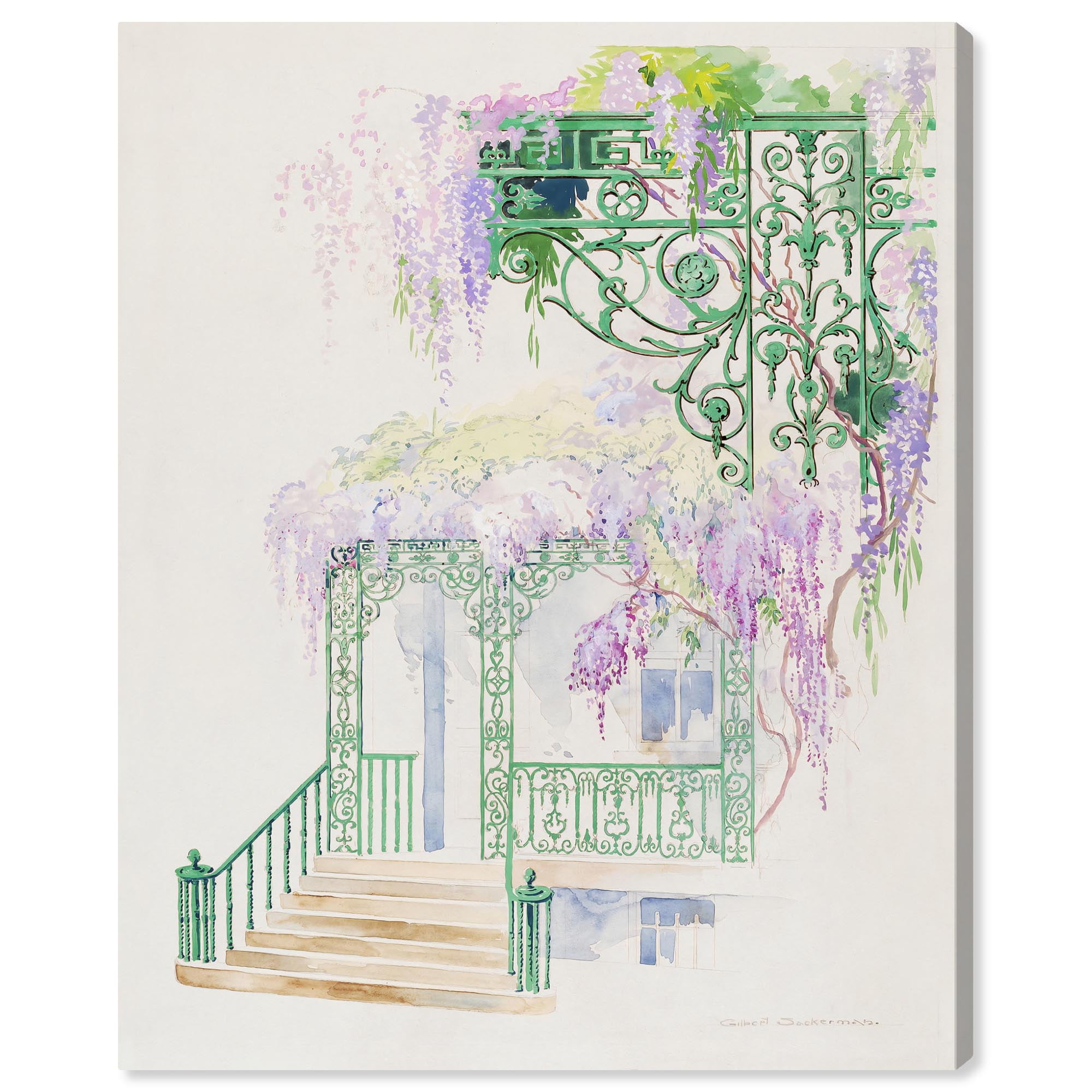 Cast Iron Porch Railing Canvas Coastal Prints by Art Remedy, Gallery ...