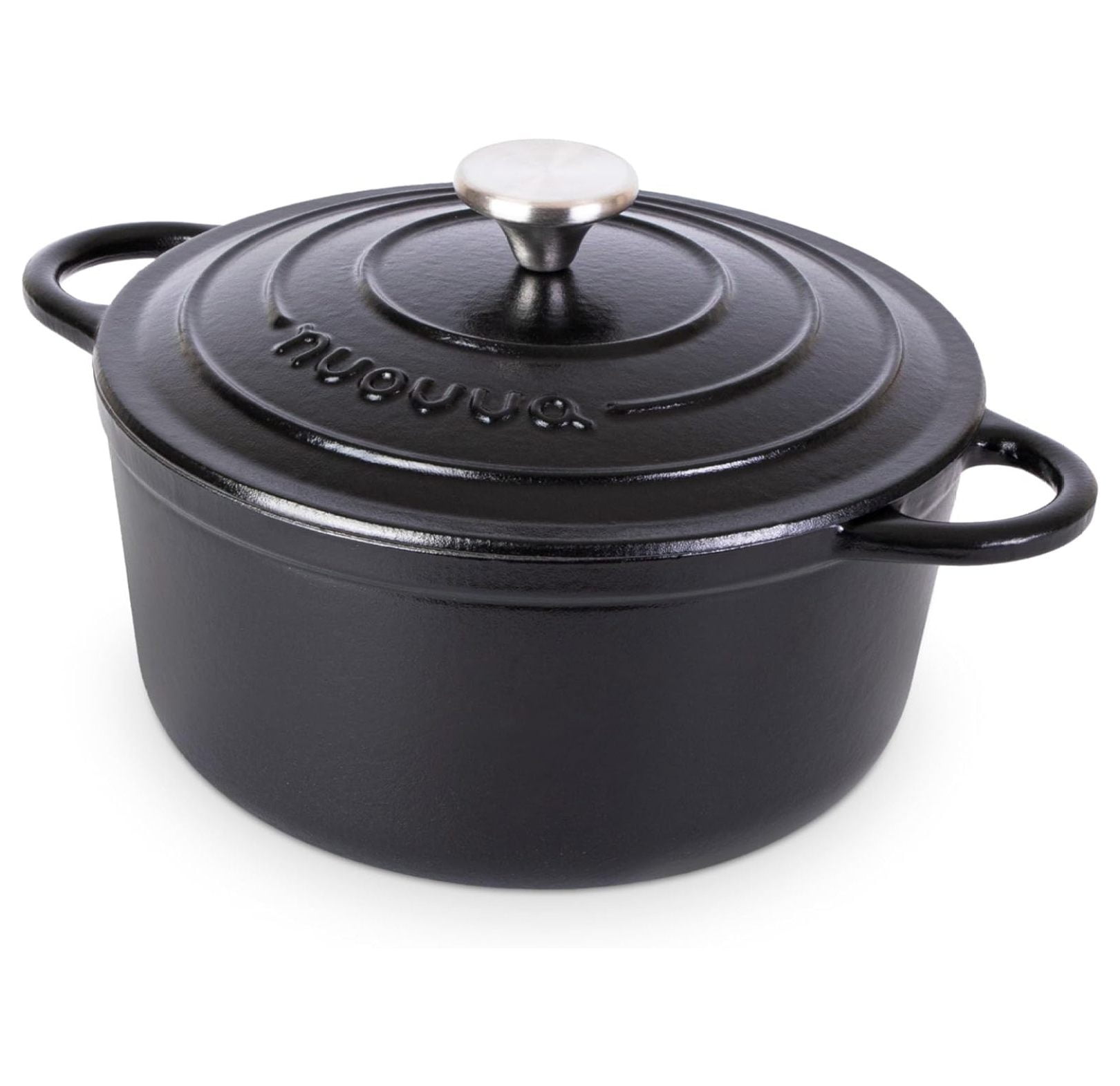Cast Iron Pot with Lid – Non-Stick Ovenproof Enamelled Casserole Pot ...