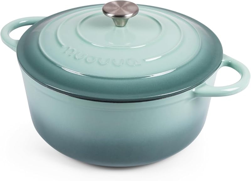 Cast Iron Pot with Lid – Non-Stick Ovenproof Enamelled Casserole Pot ...