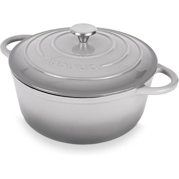 Cast Iron Pot with Lid – Non-Stick Ovenproof Enamelled Casserole Pot ...