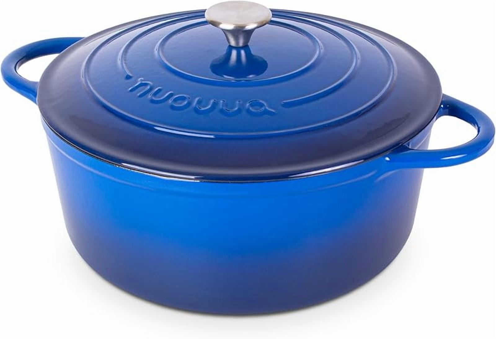 Cast Iron Pot with Lid – Non-Stick Ovenproof Enamelled Casserole Pot ...