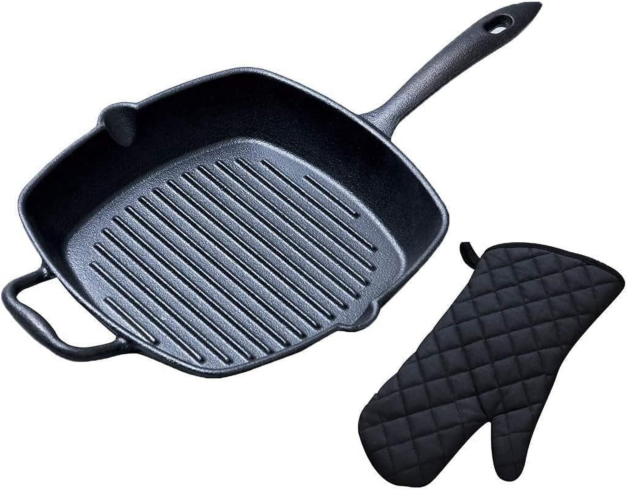 Cast Iron， Pre Seasoned Skillet with Silicone Handle - Walmart.com