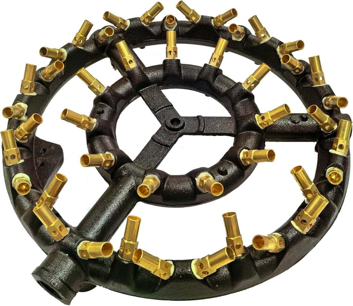 Cast Iron Propane Jet Burner Head with Brass Flame Tips for Outdoor ...