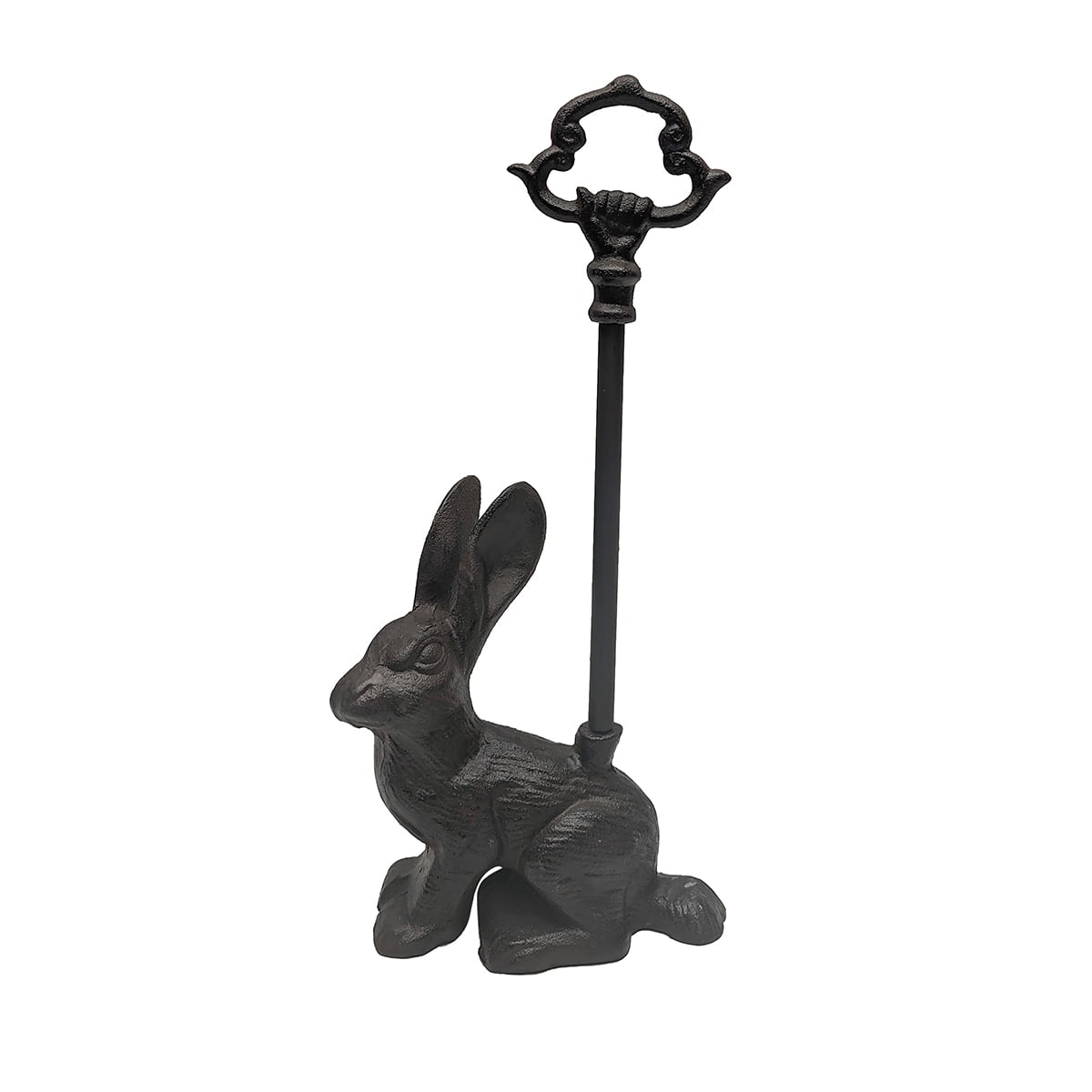 Cast Iron Rabbit Doorstop Carry Handle Heavy Metal Front Door Stop ...
