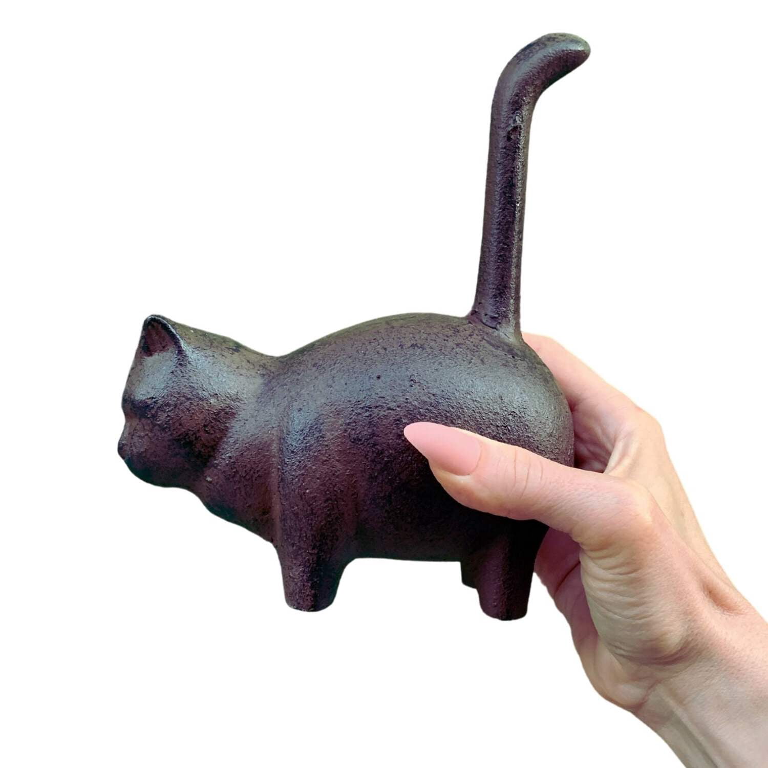 Cast Iron Round Cat | Brown Figurine Cat Lovers Decor - Walmart.com