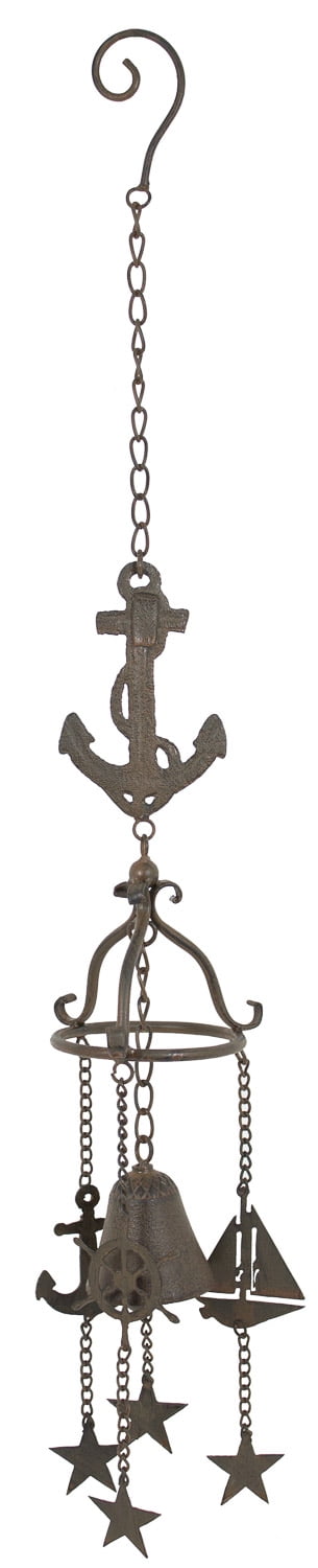 Cast Iron Rustic Marine Ship Anchor Sailboat Rudder Helm Wheel Wind ...