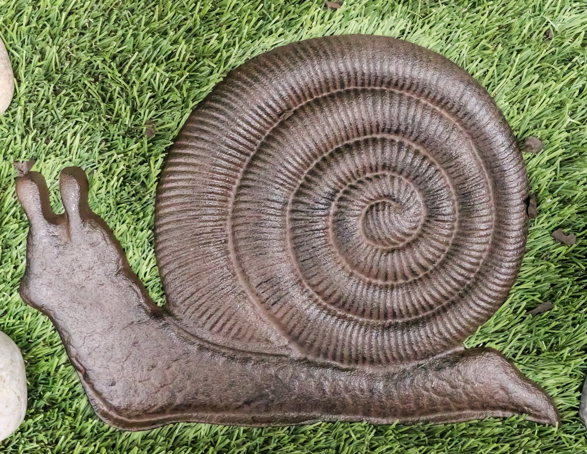Cast Iron Rustic Textured Mollusk Snail Garden Stepping Stone Pave Foot ...