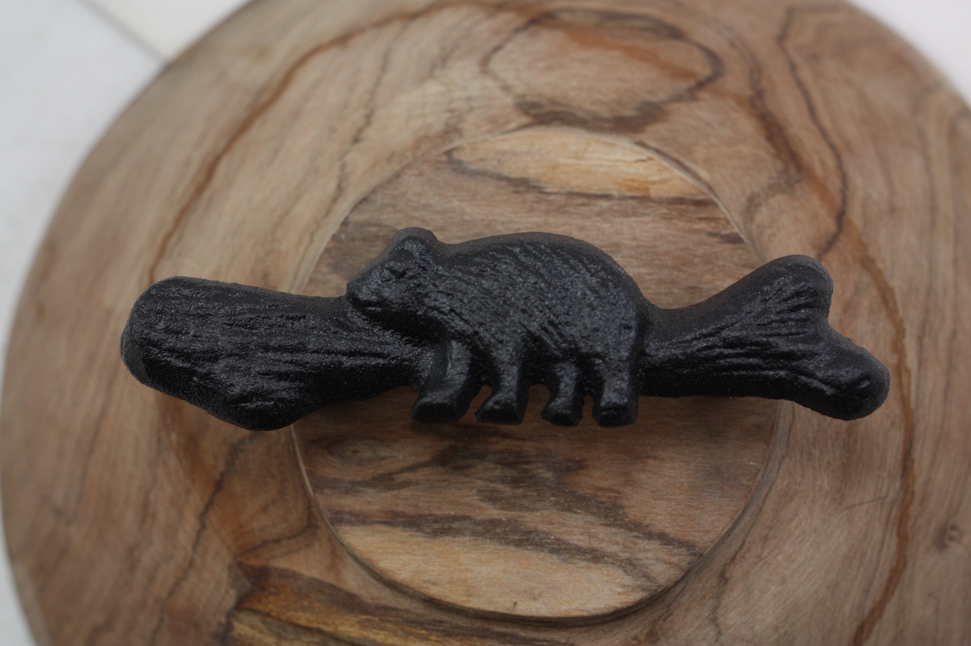 Cast Iron Rustic Western Black Bear Drawer Cabinet Door Pulls Hardware ...