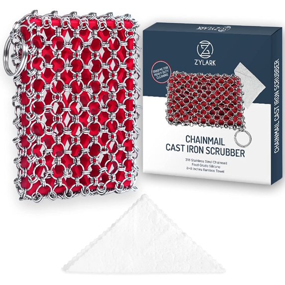 Cast Iron Scrubber Chainmail - 316L Cast Iron Cleaner Scrubber and ...