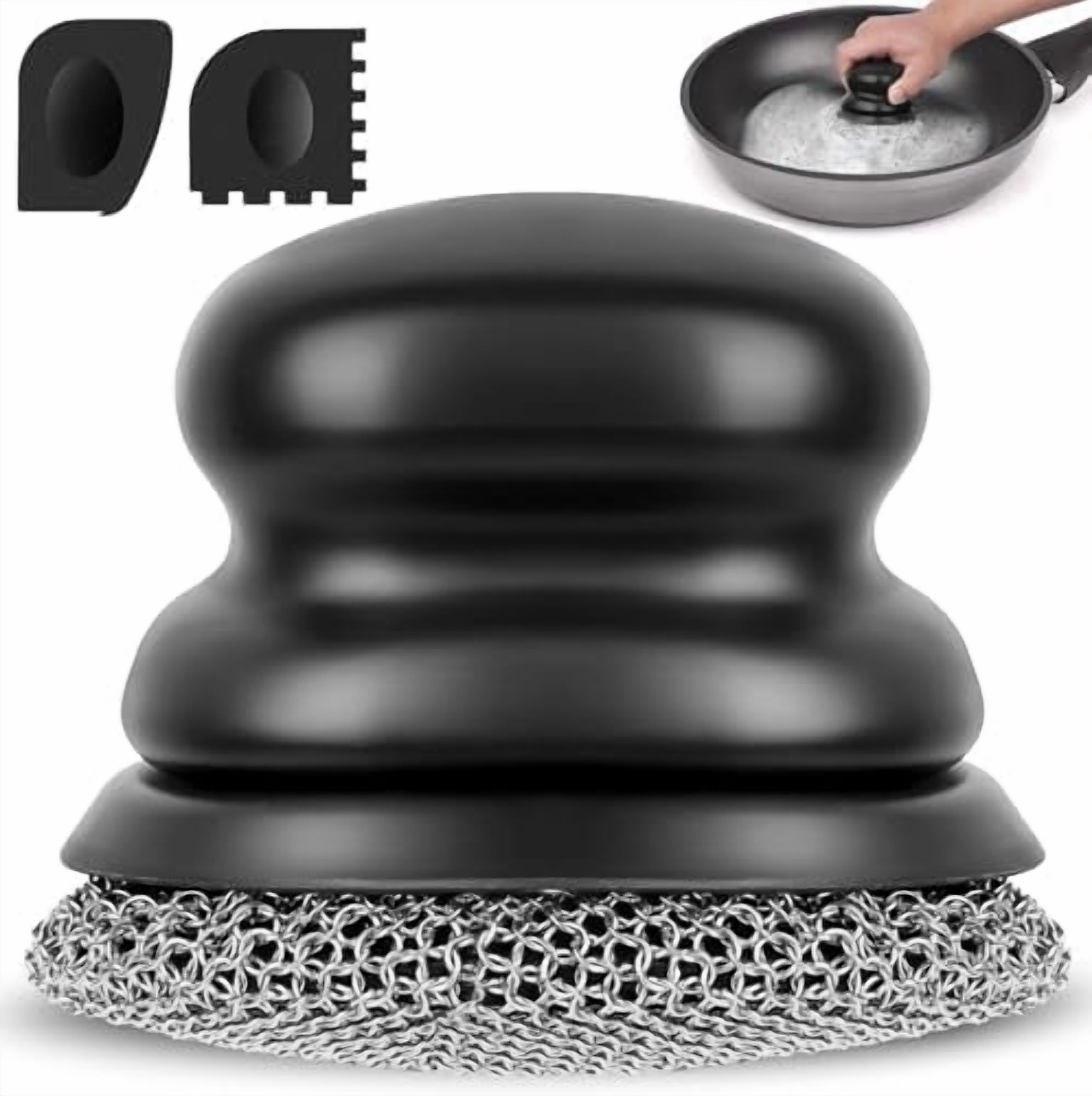 Cast Iron Scrubber and Scraper, Chain Mail Scrubber Cast Iron for ...