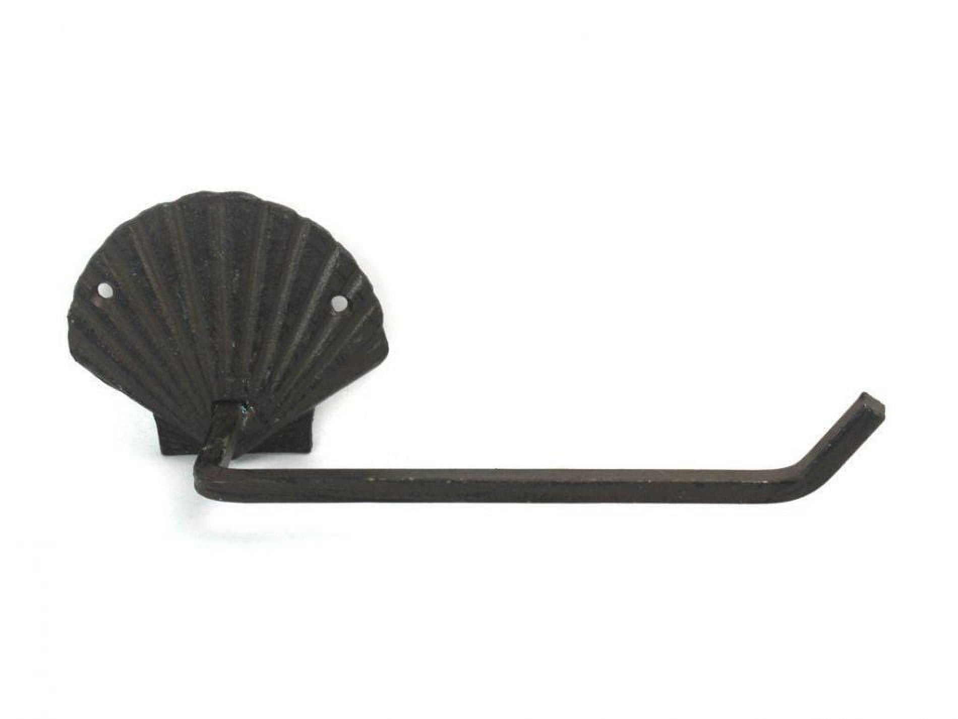 Cast Iron Shell Toilet Paper Holder 10" - Beach Bathroom Decorating ...