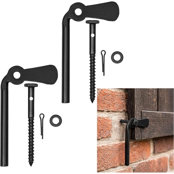 Cast Iron Shutter Dogs Pair, Hand Ford Iron Offset Beacon Hill Shutter ...
