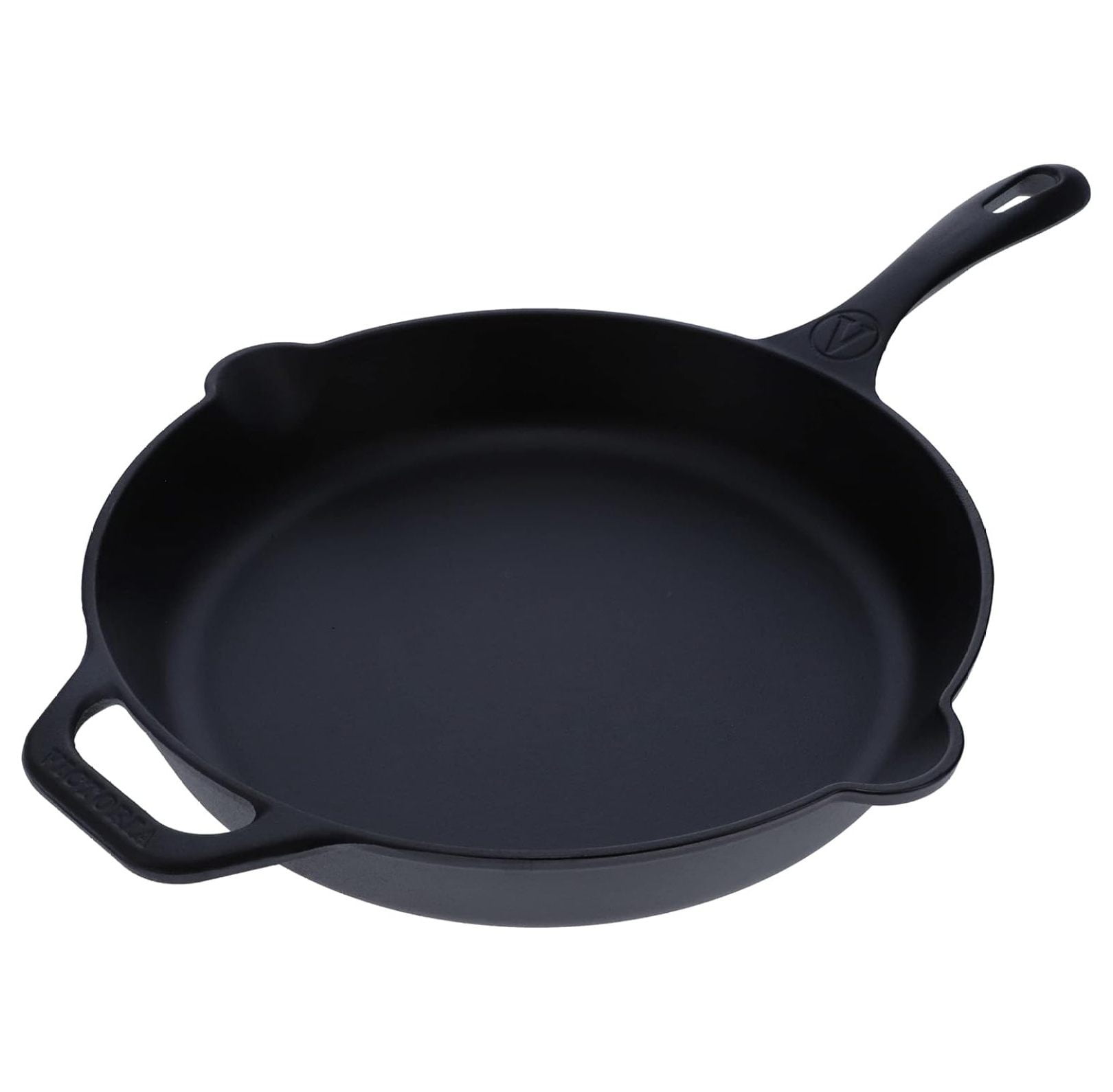 Cast Iron Skillet Large Frying Pan with Helper Handle Seasoned with 100 ...