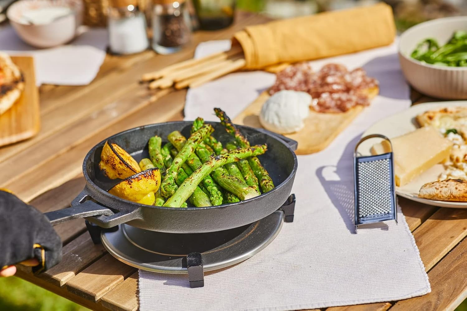 Cast Iron Skillet Pan - 9" Round Fyring Skillet Pan with Removable ...