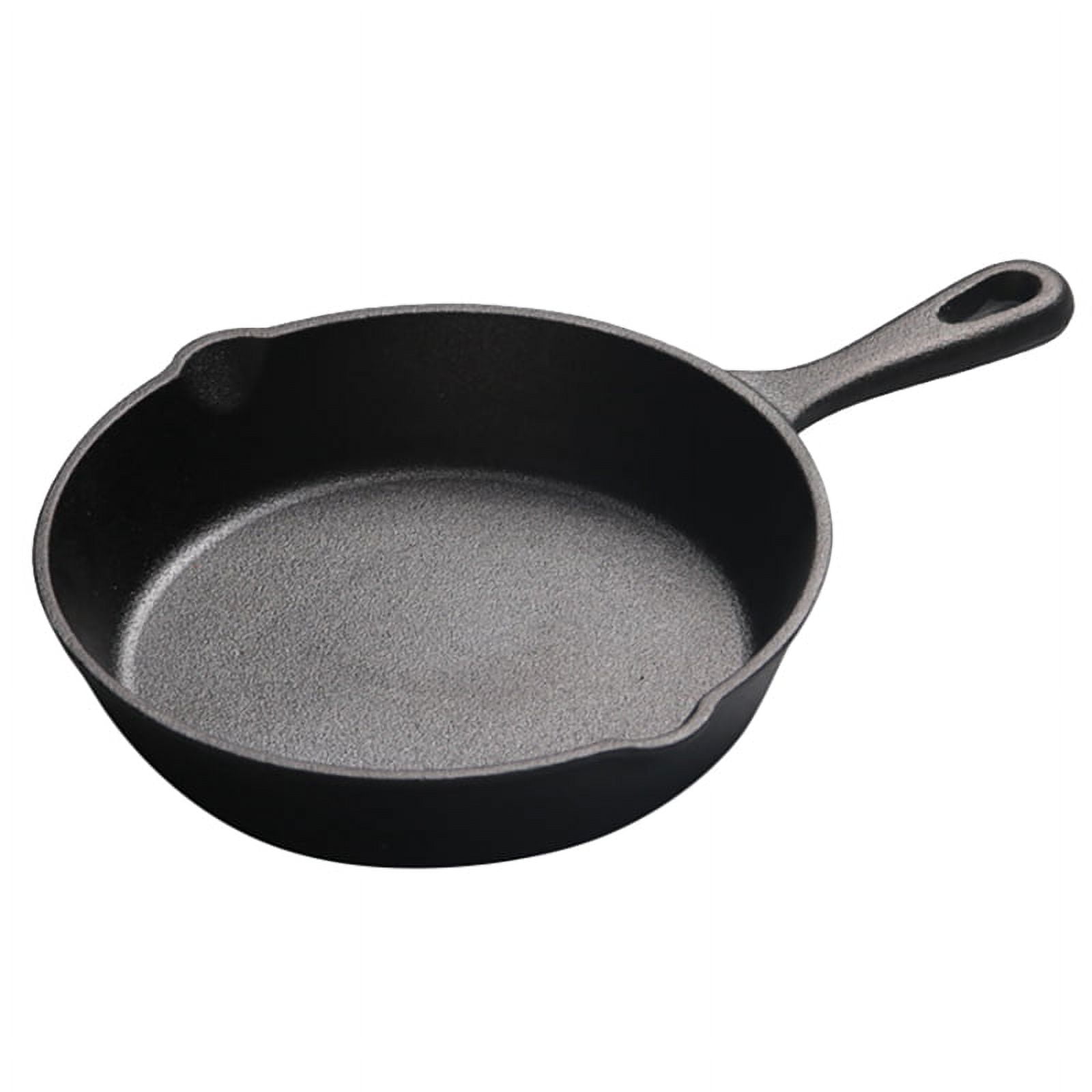 Cast Iron Skillet Pan Frying Pans Chemical Free Grill Fry for Indoor ...