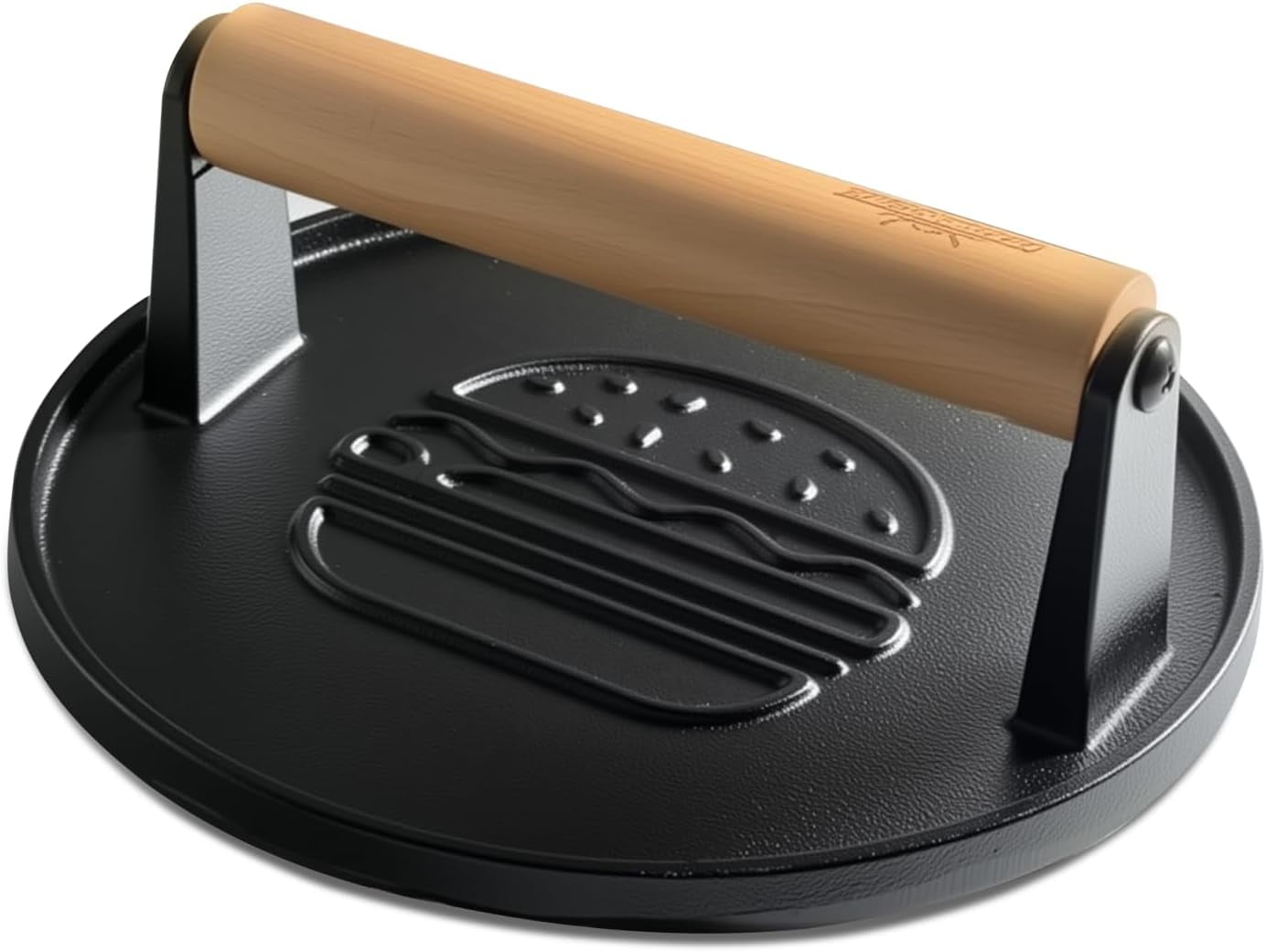 Cast Iron Smash Burger Press 7.1",Grill Bacon Meat Press Tool,Perfect ...