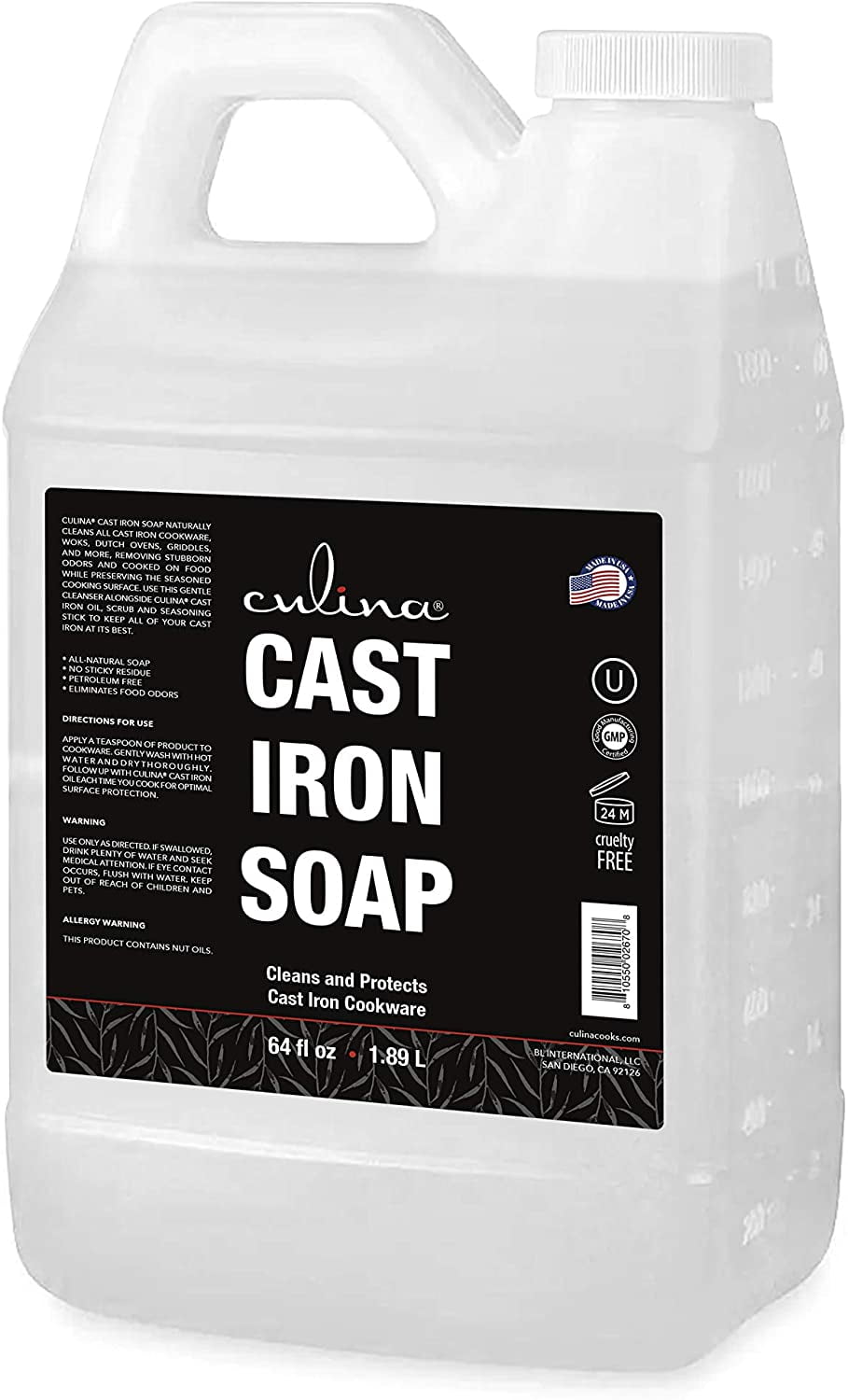 Cast Iron Soap by Culina - Cleans and Protects Cast Iron Cookware ...