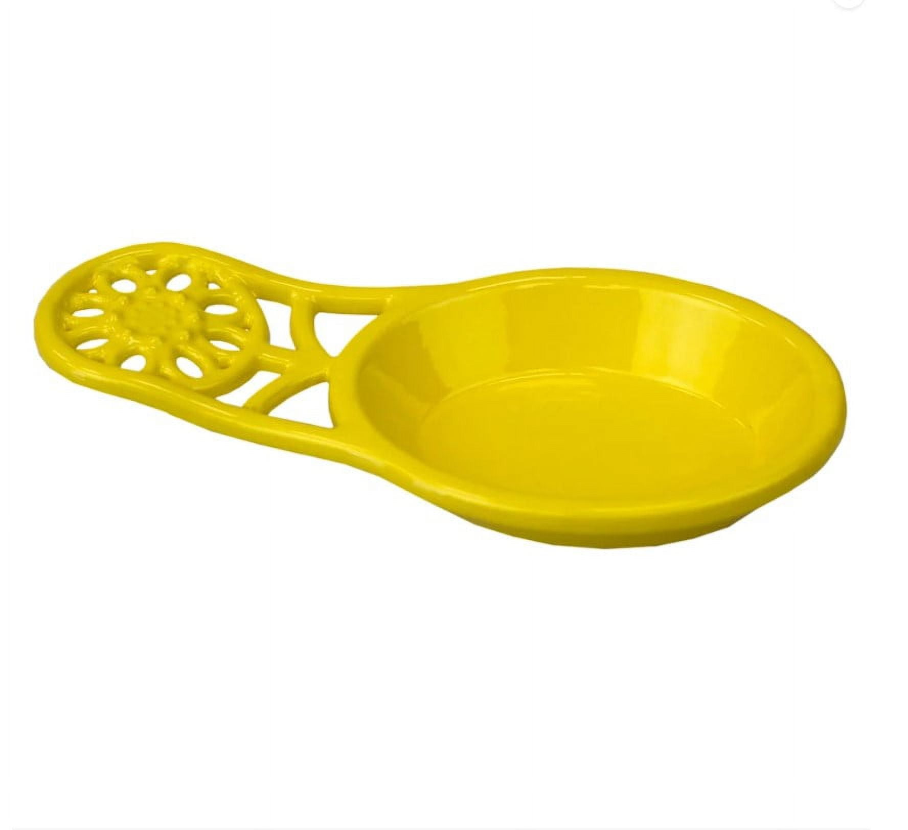 Cast Iron Spoon Rest Sunflower Design Kitchen Utensil Holder for Stove ...
