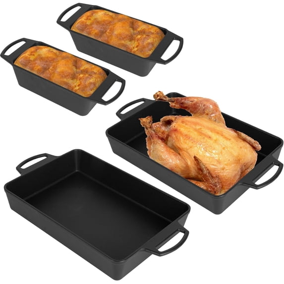 Cast Iron Square Loaf Pan Kit Bread Pan Oven for Bread Baking for ...