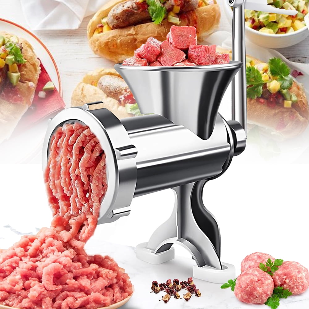 Cast Iron Table Mount Meat Grinder - Manual Mincer,Make Homemade Ground ...