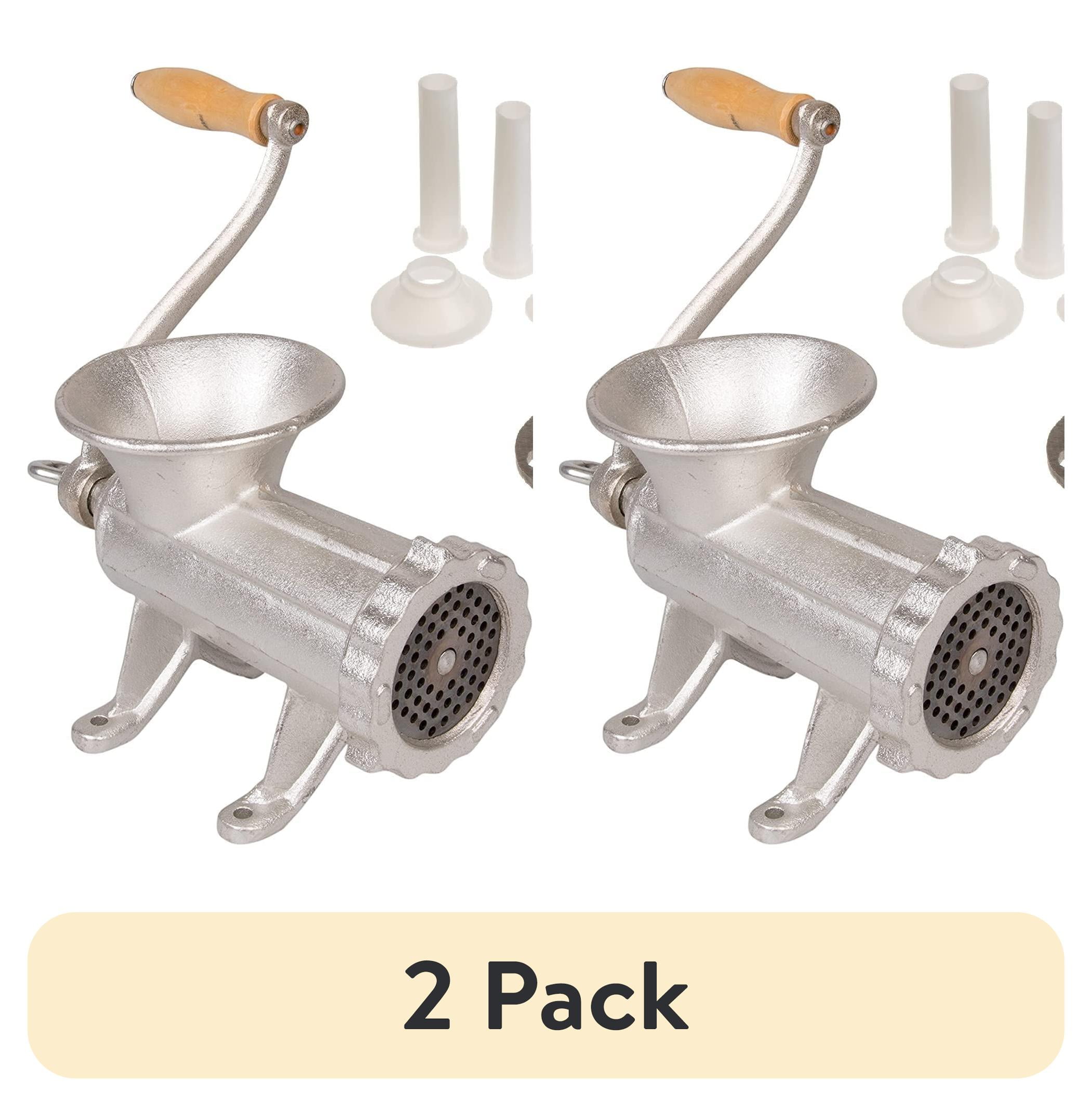 (2 pack) Heavy Duty Cast Iron Hand Mince Machine - Includes 3/4 Disks ...